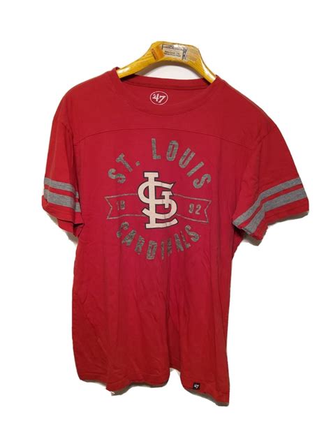 St Louis Cardinals T Shirt 47 Brand Mens L 1892 Gra Gem