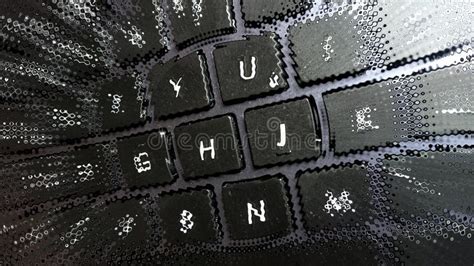 Black Computer Keyboard Abstract Background Stock Illustration