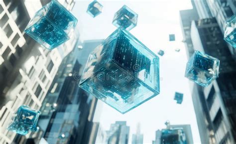 Blockchain Data Streams Across Global Digital Networks 3d