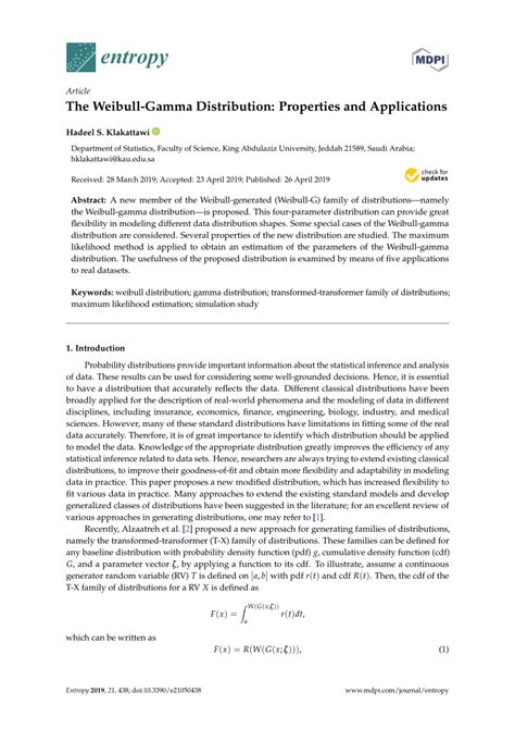 Pdf The Weibull Gamma Distribution Properties And Applications