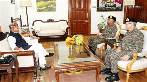 Chief Of Army Staff General Manoj Pande Calls On Governor Shiv Pratap Shukla At Raj Bhawan