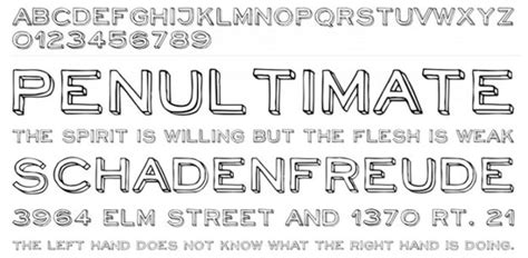 Outline Block Letter Font