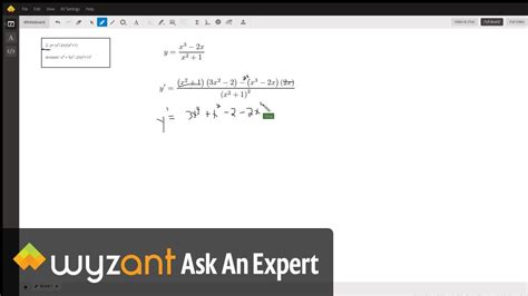 Find the derivative of a rational function using the quotient rule. - YouTube
