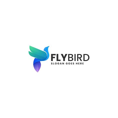 Premium Vector Vector Logo Illustration Fly Bird Gradient Colorful Style