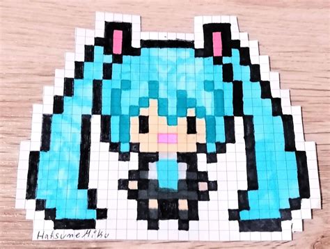 Miku Pixel Art Grid Hatsune Miku Pixel Art Pixel Art Grid Hatsune Miku