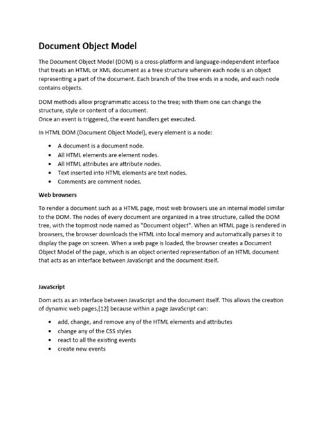 dom by talha pdf document object model software development