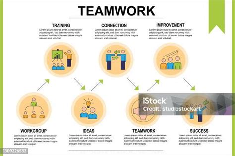 라인 아이콘 세트가 있는 팀워크 인포그래픽 디자인 편집 가능한 스트로크 인포그래픽에 대한 스톡 벡터 아트 및 기타 이미지 인포그래픽 채용 멀티 태스킹 Istock