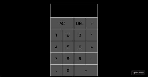 Calculator Reference Codesandbox