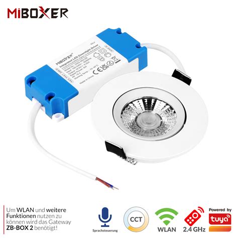 Led Einbaustrahler Cct Zigbee 30 6w Miboxer Dw2 06a Zb Alu