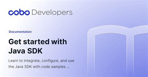 Get Started With Java Sdk Developer Hub