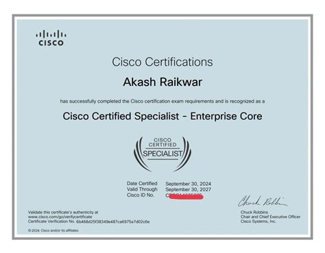 Akash Kumar Raikwar On Linkedin Im Thrilled To Share That Ive Successfully Earned My Ccnp Encor