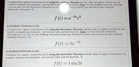 compute the laplace transform of f t using the shifting theorem and