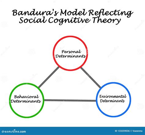model of social cognitive theory stock illustration illustration of