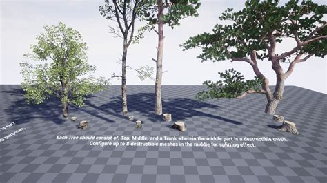 [ue4] choppable and interactive trees replicated in blueprints ue