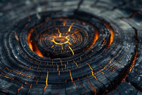 Premium Photo Closeup Of Tree Ring Structure Generative Ai