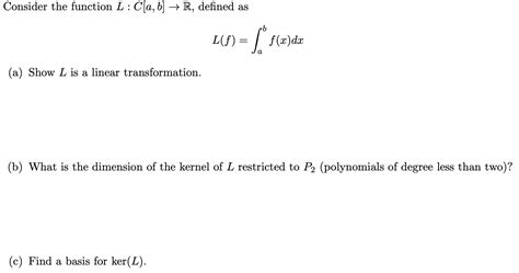 Solved Consider The Function L C A B R Defined As Chegg Com