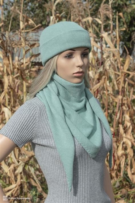 Шапка двойная и бактус женский вязаный комплект купить за 5 000 руб на ВК Маркет Shapka Hats
