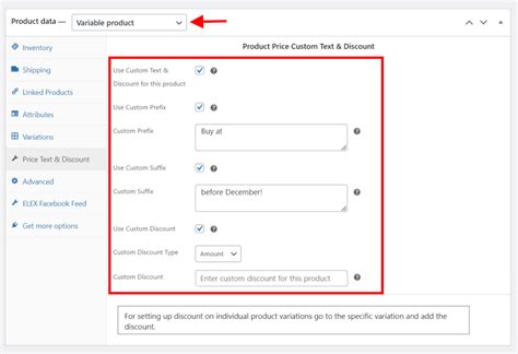 How To Set Up Elex Woocommerce Product Price Custom Text Before And After Text And Discount