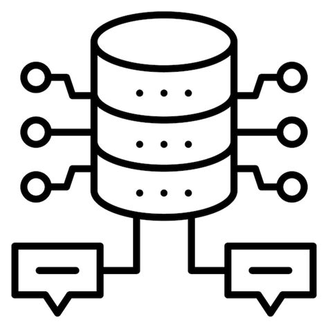 Premium Vector Database Chat Vector Illustration Style