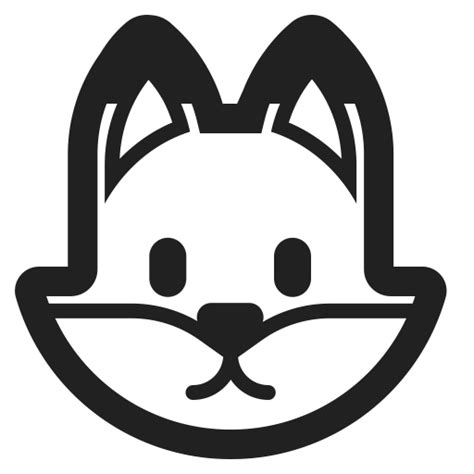 Fox Icon Fluentui Emoji Mono Iconpack Microsoft