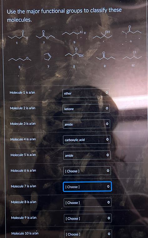Solved Use The Major Functional Groups To Classify These Chegg