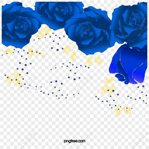Blue Rose Background Vectorblue Roseselegant Flowerselegant Png