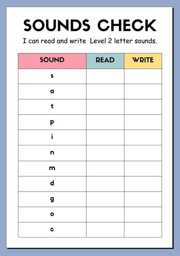 Phonics Phase 2 Assessment Teaching Resources