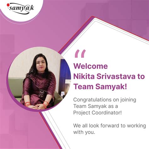 samyak infotech pvt ltd on linkedin welcome onboard nikita