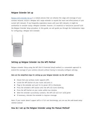 PPT Netgear Extender Set Up 1 PowerPoint Presentation Free Download ID 12542484