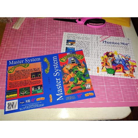 2 Encartes Repro Para Master System Em Tamanho Padrão Sega Textoy