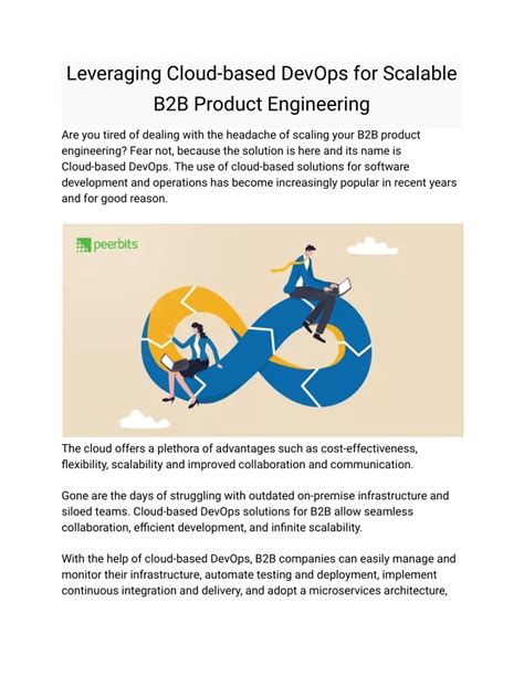 PPT Leveraging Cloud Based DevOps For Scalable B B Product Engineering PowerPoint Presentation