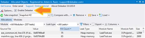 Visual Studio Memory Leak Detection With The Help Of Deleaker