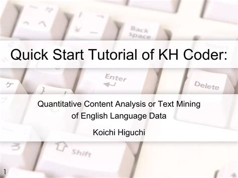 quick start tutorial of kh coder 2 quantitative content analysis or