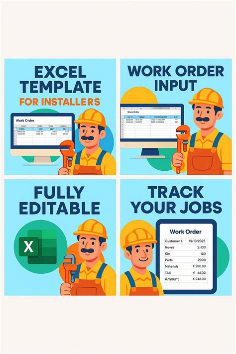 Work Order And Time Tracking Excel Toolkit En For Contractors And
