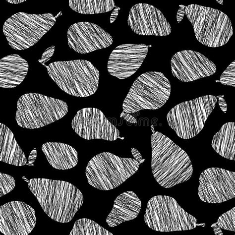 Monochrome Seamless Pattern Diagonal Random Lines Abstract Texture Stock Vector