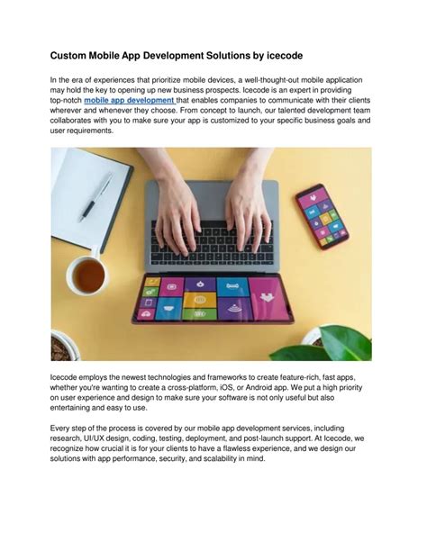 Ppt Custom Mobile App Development Solutions By Icecode Powerpoint Presentation Id 13570686