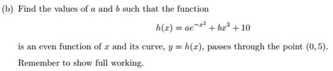 b find the values of a and b such that the function