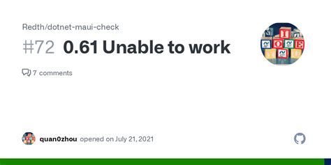0 61 unable to work · issue 72 · redth dotnet maui check · github