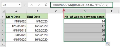 How To Count The Number Of Days Weeks Months Or Years Between Two Dates