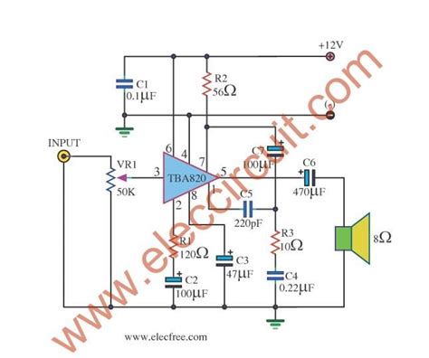 Tba820m Amplifier Circuit Diagram