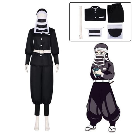Demon Slayer Goto Cosplay Costume Swordsmith Village Arc Black Outfits