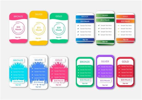 Premium Vector Modern Web Pricing Comparison Table Design Template