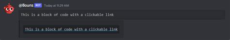 The Markdown Update Broke The Markdown Link With Codeblock Issue Discord Discord Api