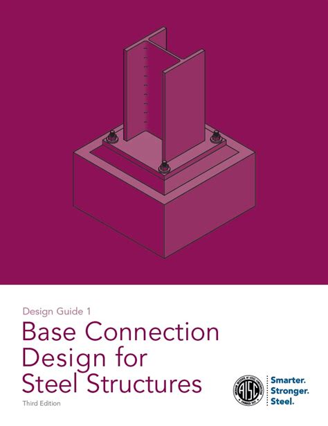 The New Edition Of Aisc Design Guide 1 Base Connection Design Third Edition Pceesoft Inc