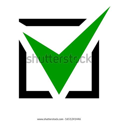 Checkbox Icon Green Tick Symbol Black Stock Vector Royalty Free Shutterstock
