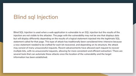 sql injection ppt
