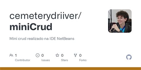 Github Cemeterydriiverminicrud Mini Crud Realizado Na Ide Netbeans