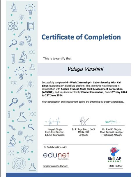 Velaga Varshini On Linkedin Successfully Completed 6 Week Internship