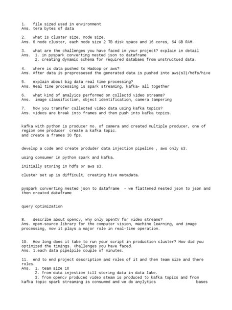 Interview Question Pdf Apache Spark Apache Hadoop