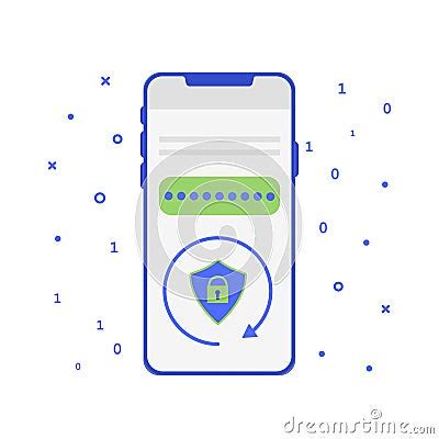 RSA Token Mobile App Cryptosystem For Security Two Factor Authentication Software Cartoon